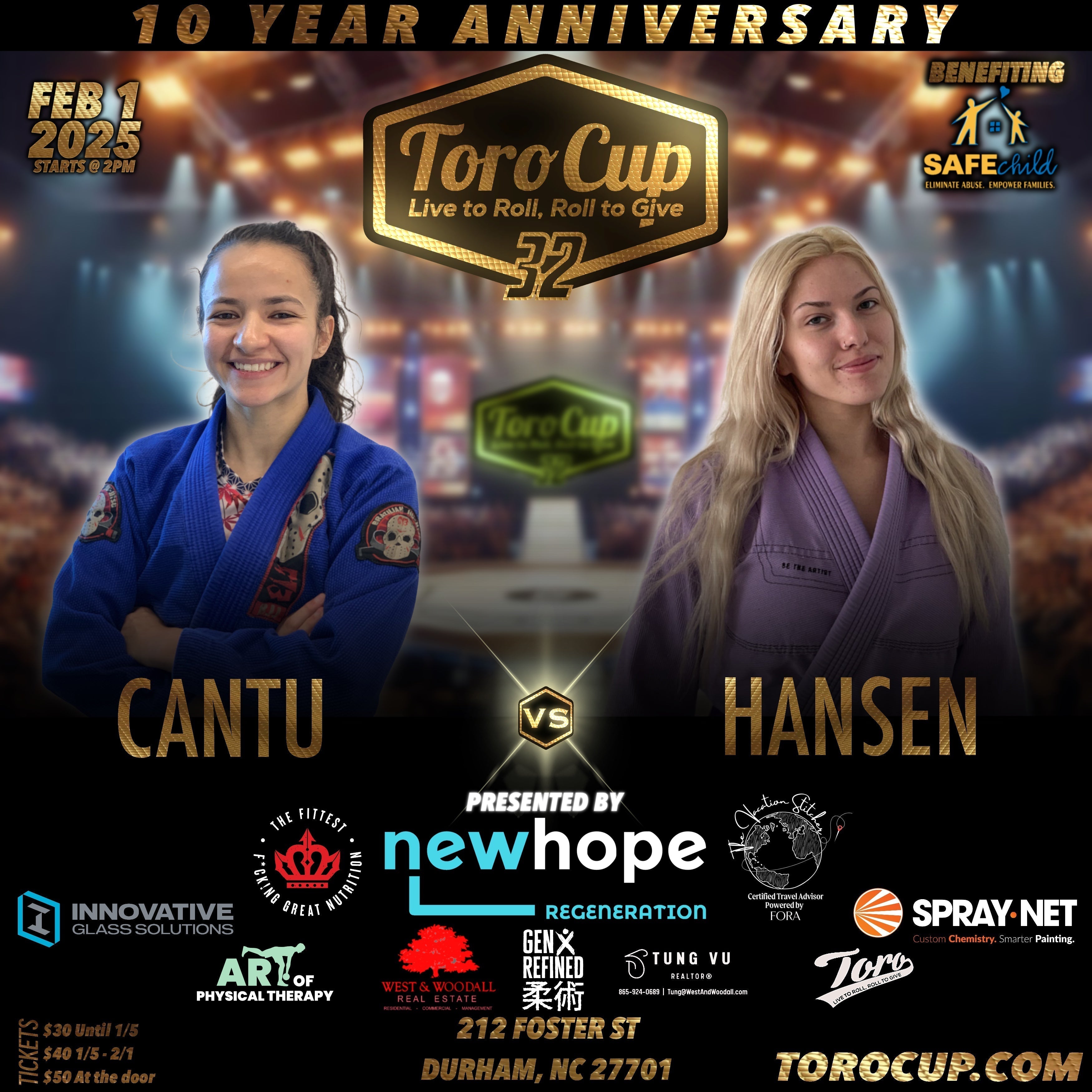 Zoe Cantu (G13 BJJ) def. Emily Hansen (Checkmat Charlotte) 2-0 OT – Torocup